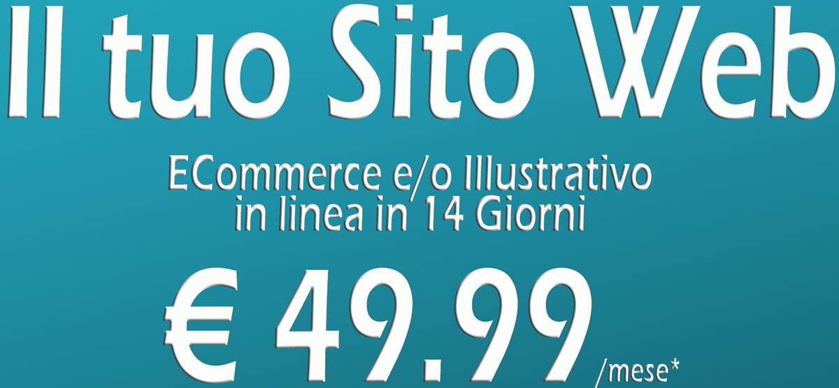 Il tuo sito Web o ECommerce a 49,99€ / mese – Progettazione siti web ...